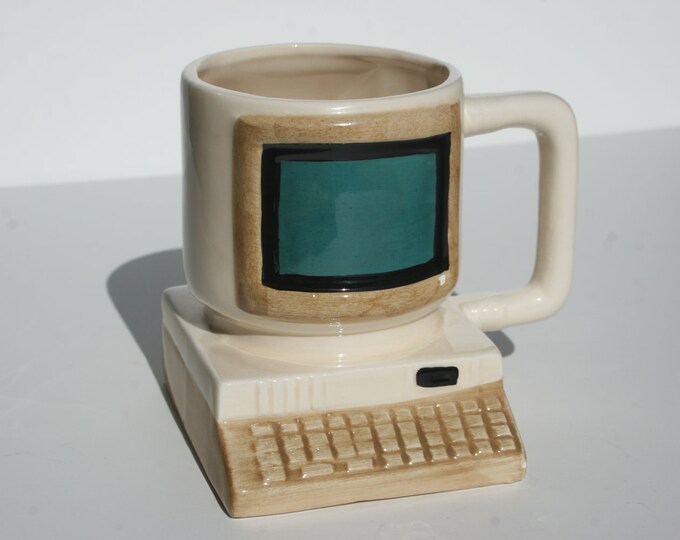 Huge Retro Vintage Computer Mug With Keyboard Large CRT - Etsy