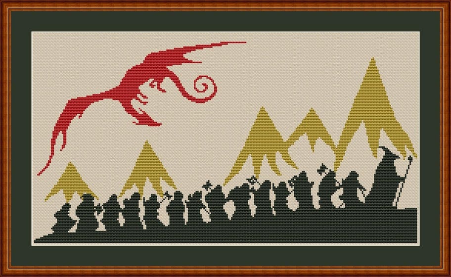 Hobbit Silhouette Cross Stitch Pattern Instant Download PDF - Etsy Canada