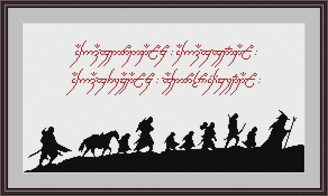 Lord of the Rings Silhouette Cross Stitch Pattern Instant Download PDF ...