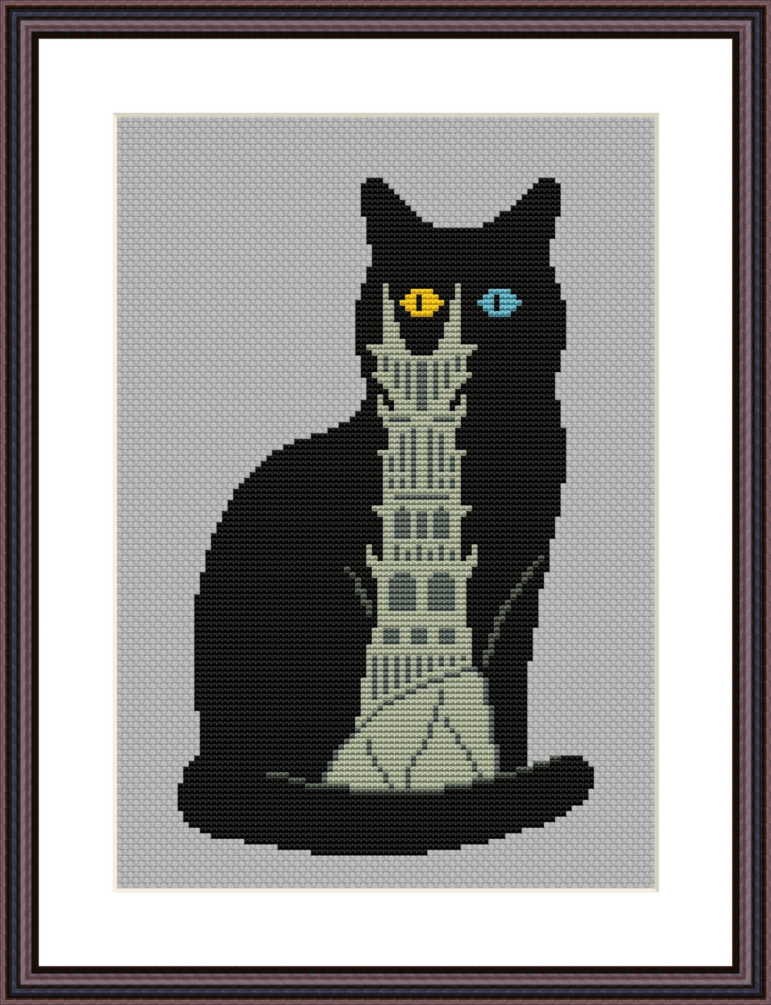 Cat Sauron Eye Cross Stitch Pattern Instant Download PDF - Etsy