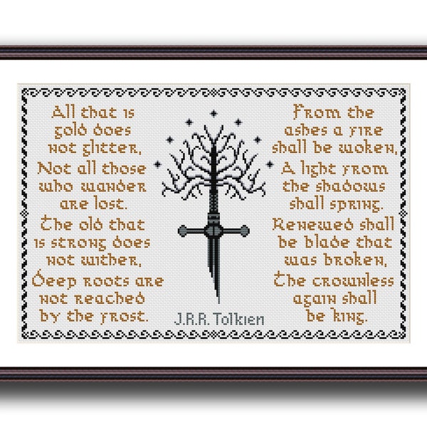 Tolkien Cross Stitch - Etsy