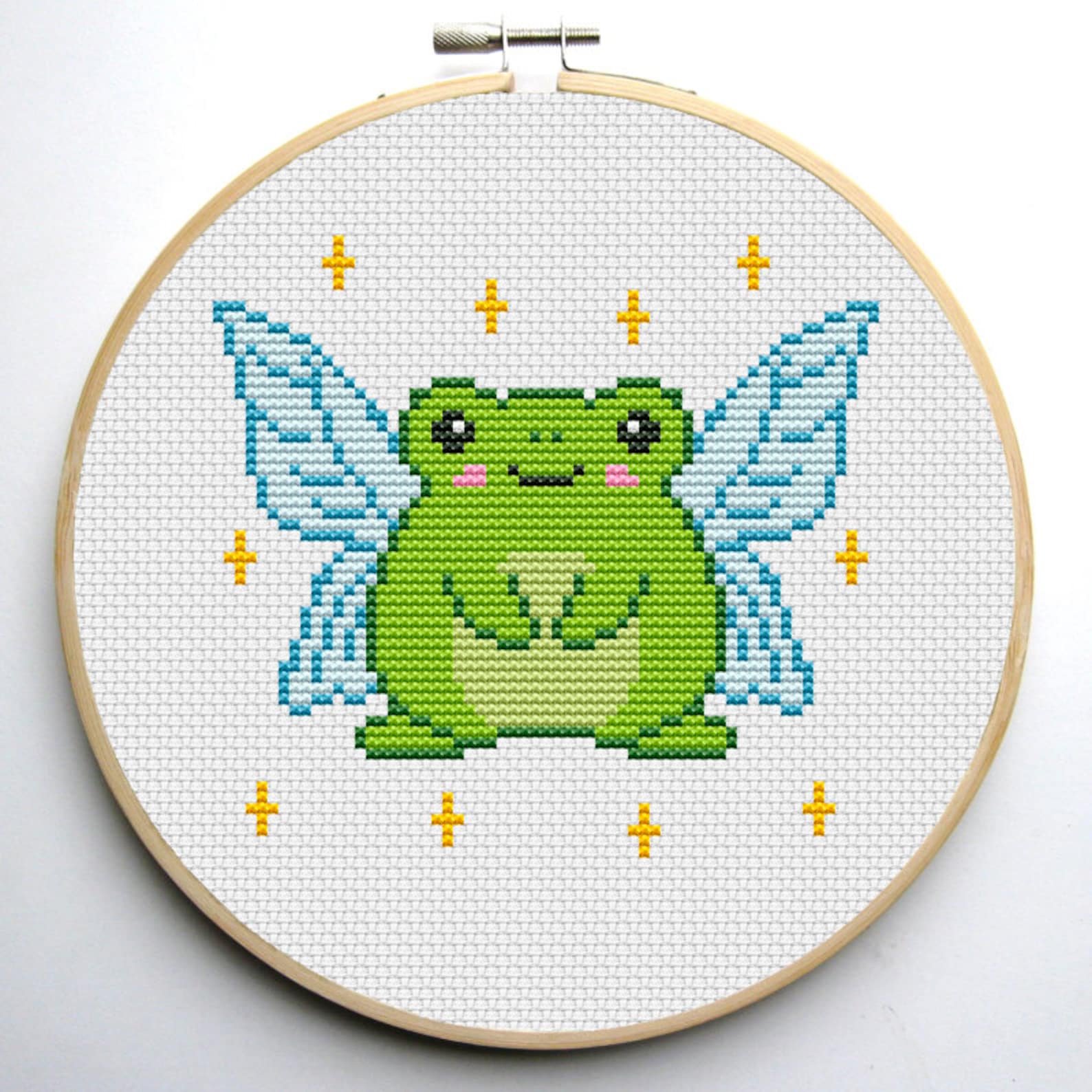 Cute Happy Green Frogs Set of 9 Cross Stitch PDF Pattern Cute - Etsy