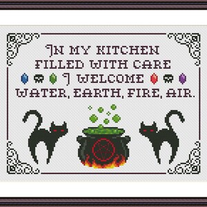 Kitchen Witchery Rules Cross Stitch Pattern PDF - in My Kitchen ...