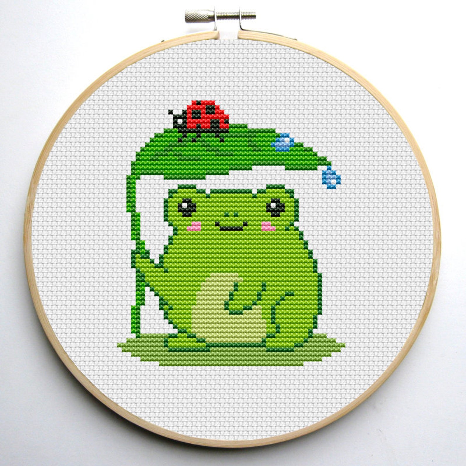 Cute Happy Green Frogs Set of 9 Cross Stitch PDF Pattern Cute - Etsy