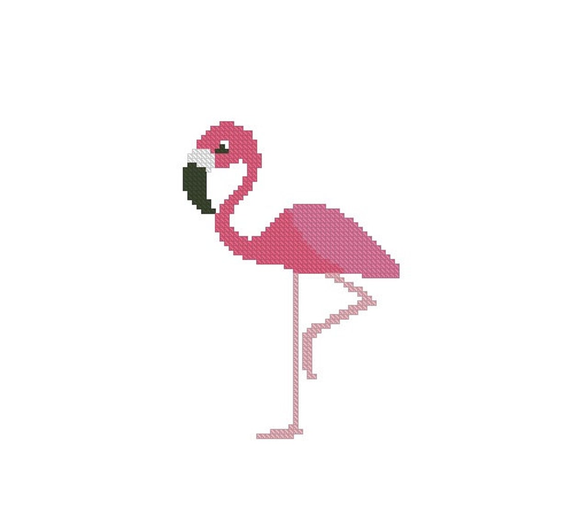 Cross Stitch Pattern, Crochet Graph Pattern PDF Flamingo Instant ...