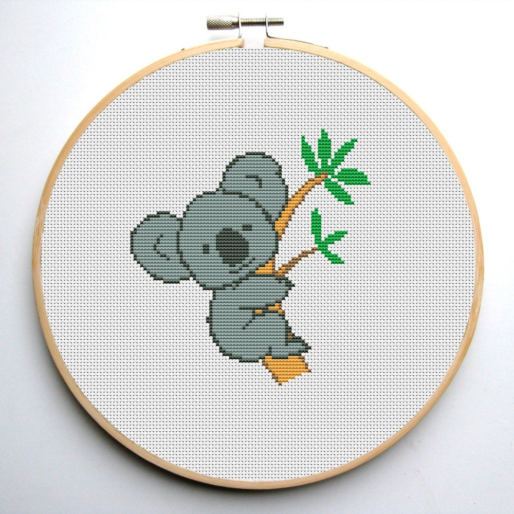 Cross Stitch Pattern PDF Cute Koala Instant Download - Etsy UK