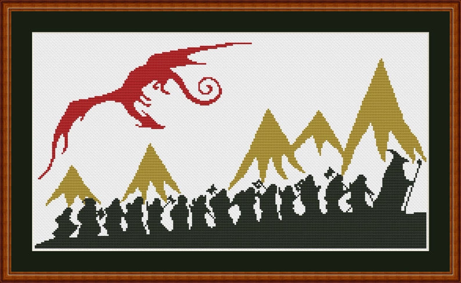 Hobbit Silhouette Cross Stitch Pattern Instant Download PDF - Etsy