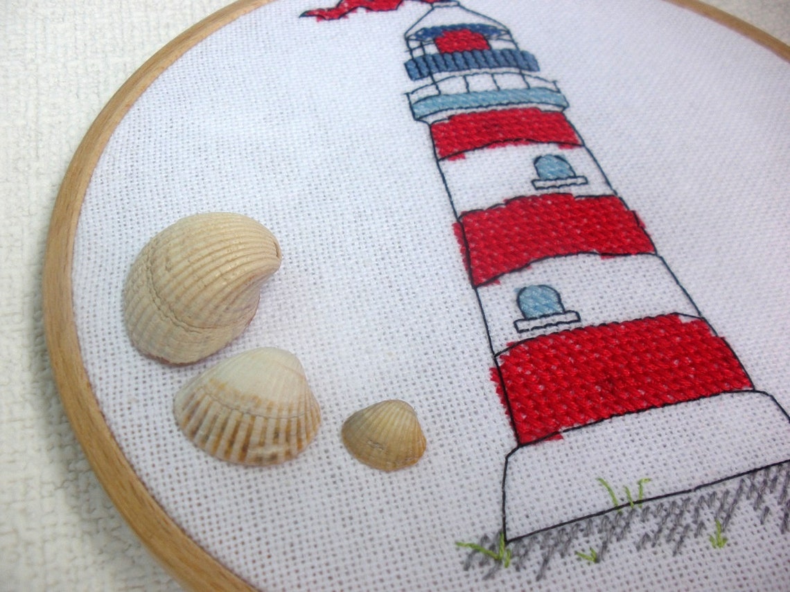 Lighthouse Cross Stitch Pattern Modern Cross Stitch Pattern - Etsy