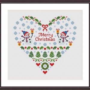 Christmas Hearts 2 Cross Stitch Pattern PDF Instant Download - Etsy