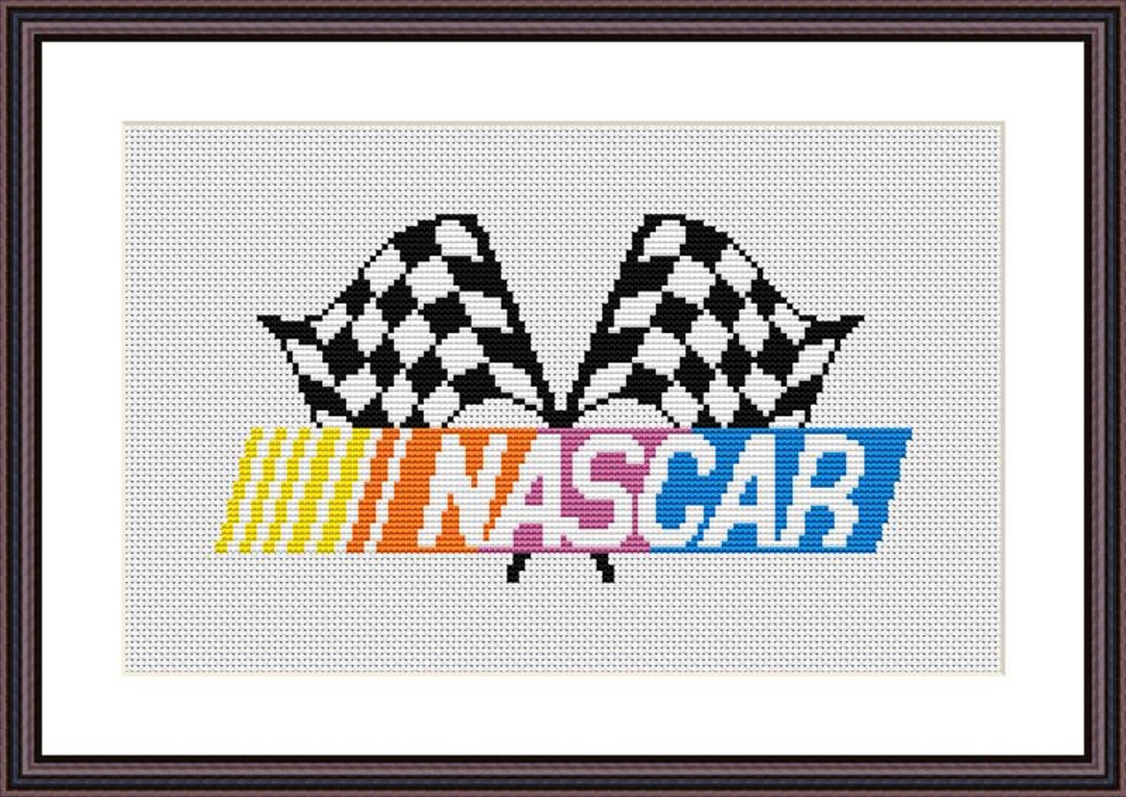 Nascar Cross Stitch Pattern PDF Instant Download - Etsy