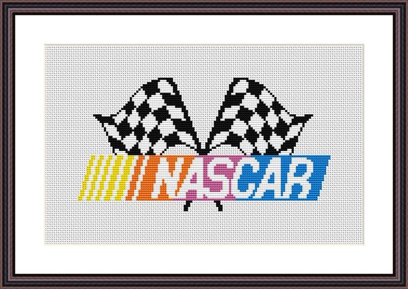 Nascar Cross Stitch Pattern PDF Instant Download - Etsy