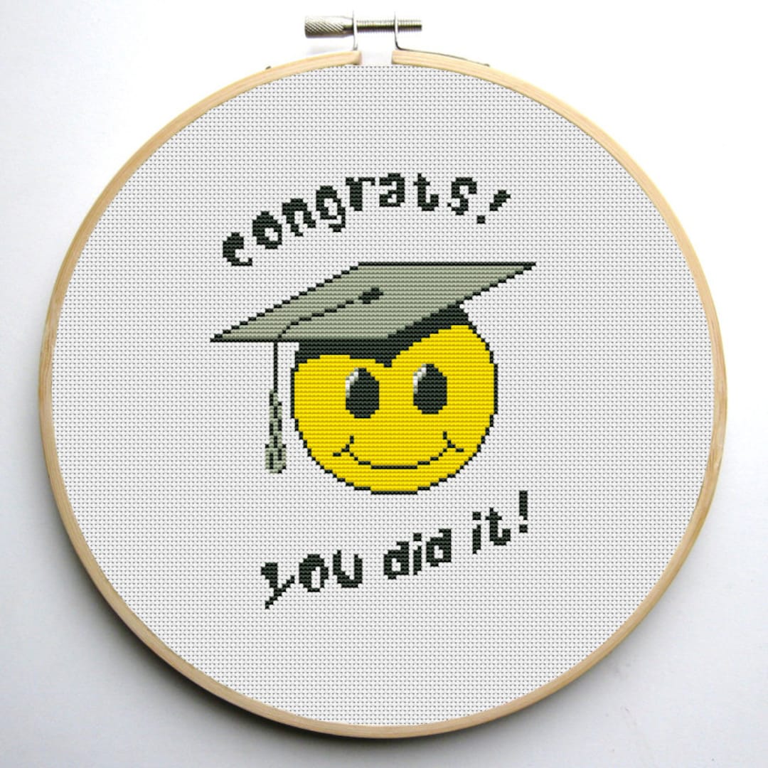 Graduation Congratulation Cross Stitch Pattern PDF Instant Download - Etsy