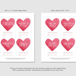 Bible Verse Valentines for Kids, Scripture Valentine Cards, Printable ...