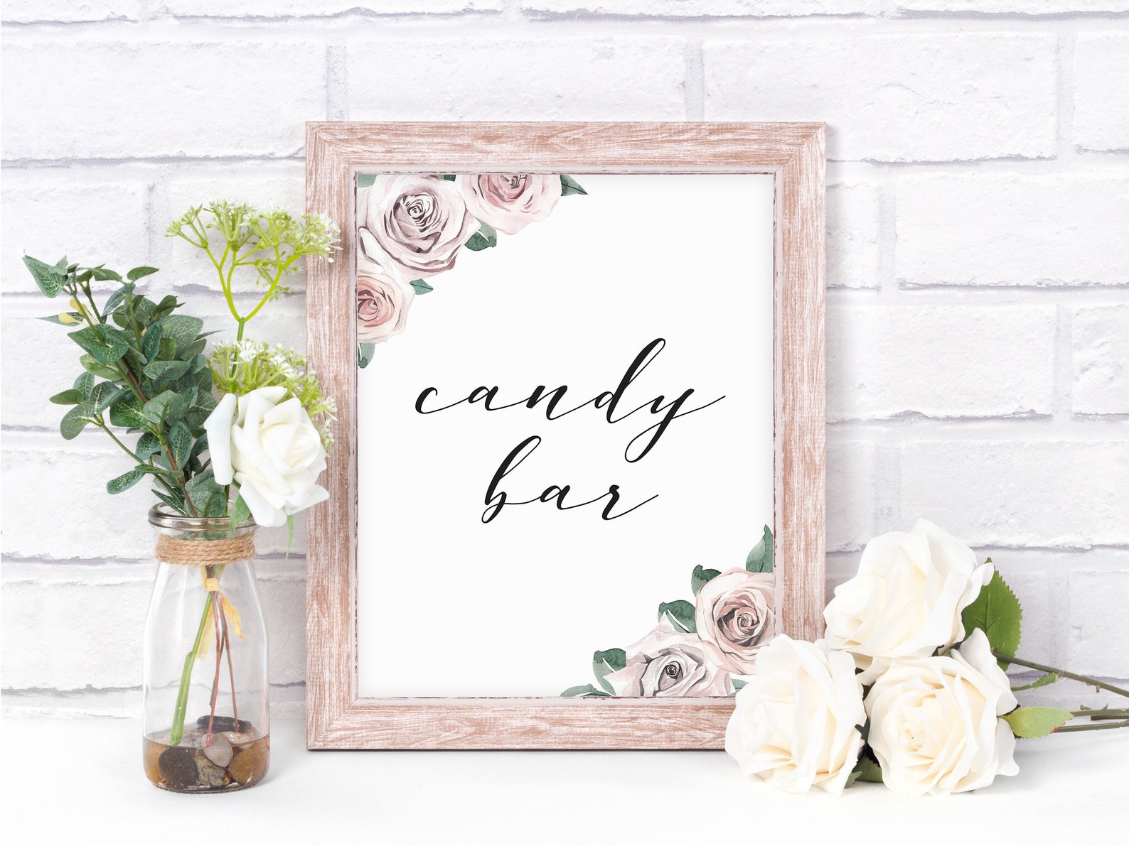 Candy Bar Sign, Bridal Shower Sign Template, Printable Candy Bar ...
