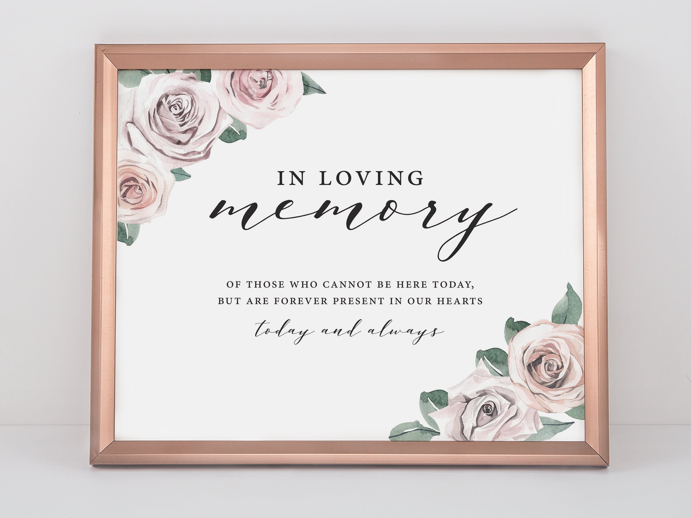 In Loving Memory Sign Template Printable in Loving Memory | Etsy