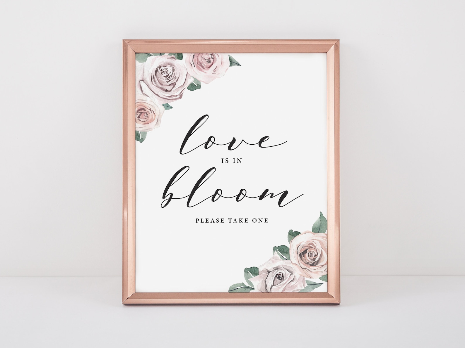 Love is in Bloom Sign, Bridal Shower Sign, Flower or Seeds Favors Sign ...