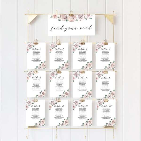 Seating Card Chart Display - Etsy