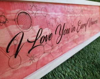 I Love You in Every Universe Sign - Etsy