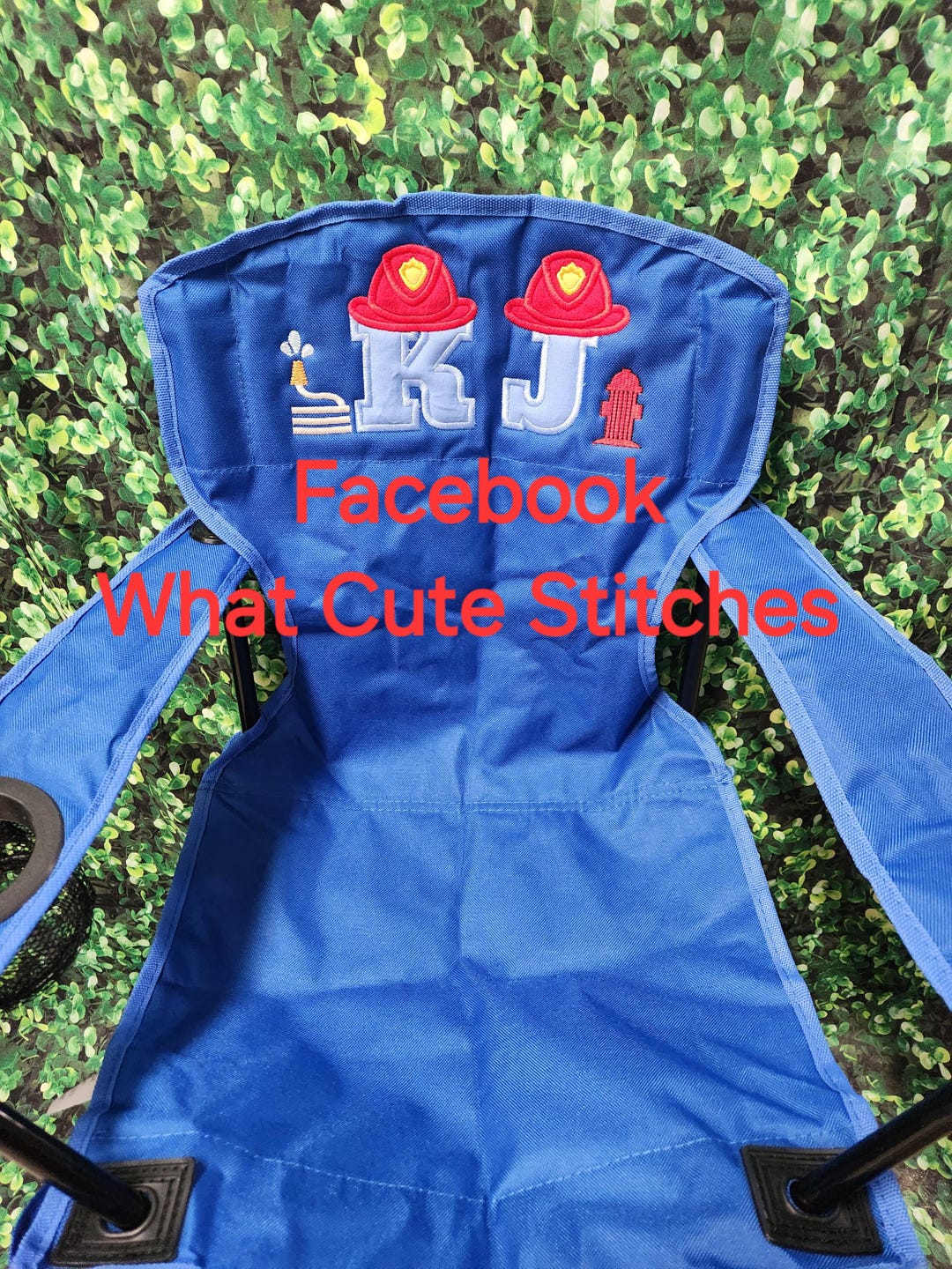 Kids Personalized Fireman Chair 1-7. Applique / Embroidered Chair ...