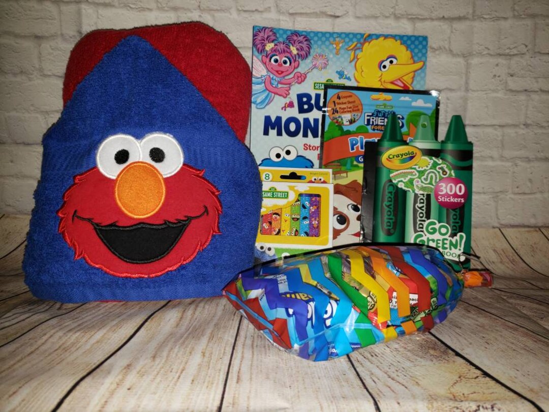 Kids Elmo Hooded Towel, Kids Birthday Box, Kids Gift Box, Kids ...