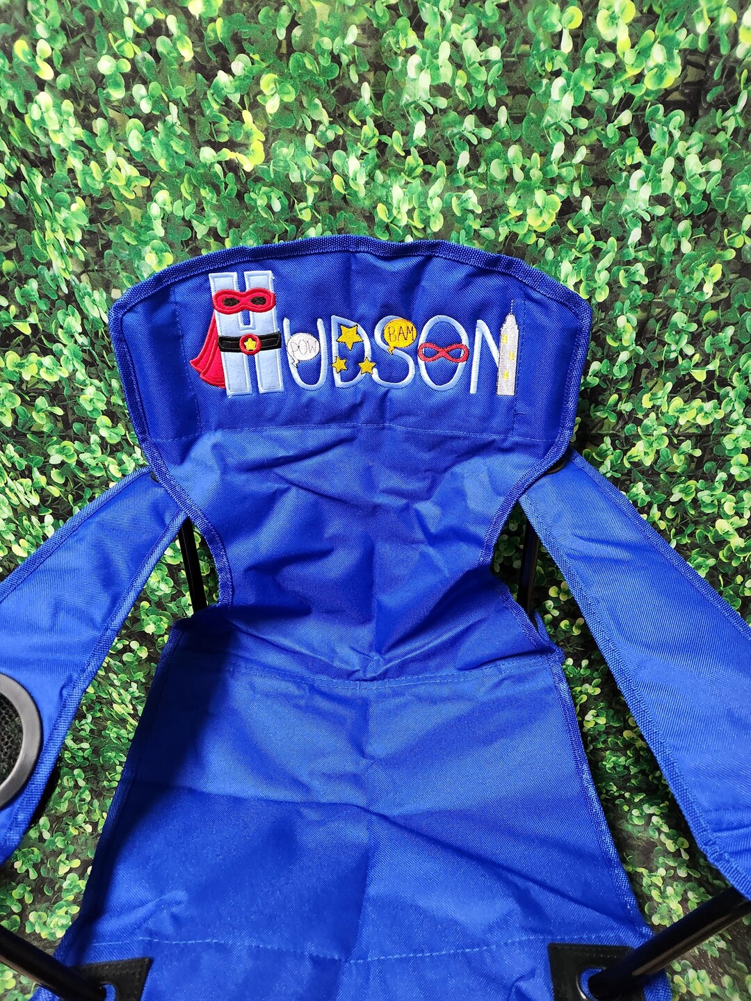 Kids Personalized Boy's Superhero Chair 1-7. Applique / Embroidered ...