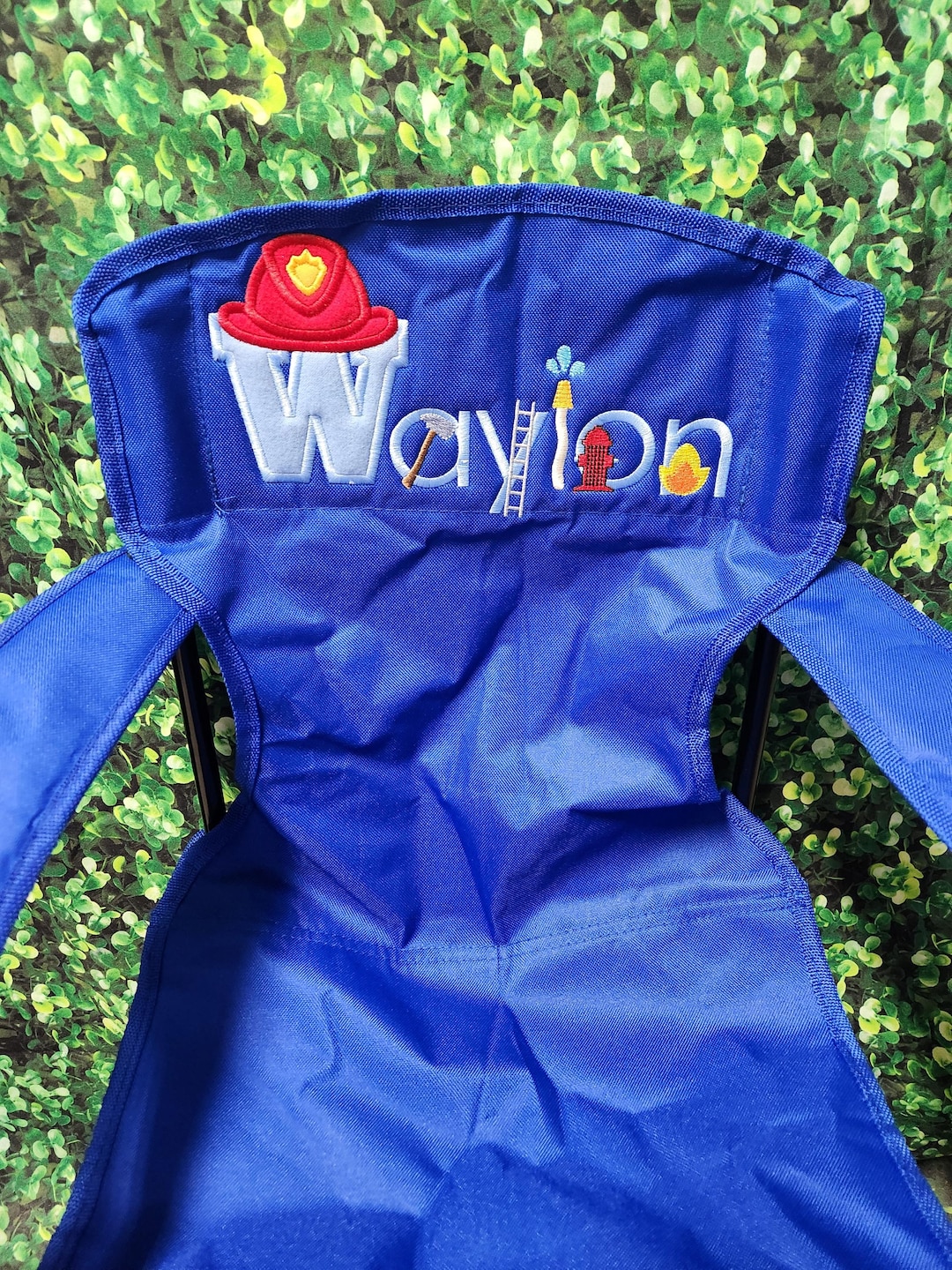 Kids Personalized Fireman Chair 1-7. Applique / Embroidered Chair. FB ...