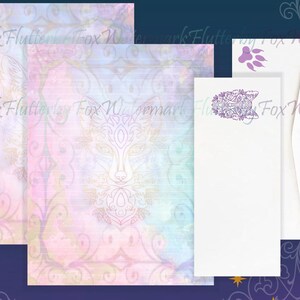 Rainbow Wolf Writing Paper | Wolf Letter Paper | Spirit Animal ...