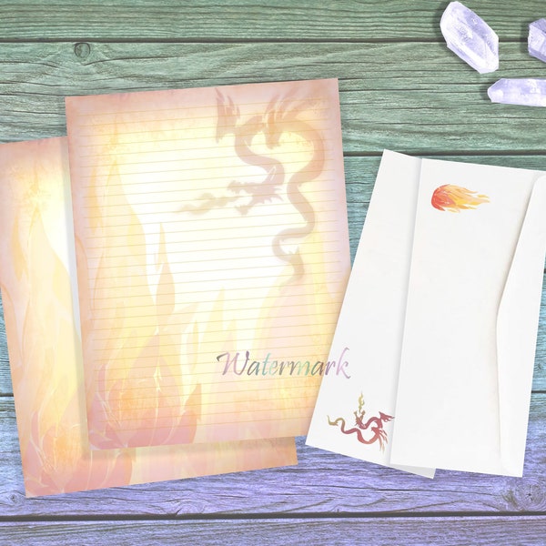 Dragon Writing Paper - Etsy