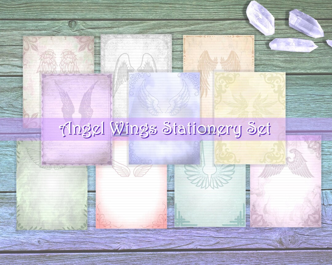 Angel Wings Writing Paper Angel Wings Stationery Angel Wings Letter ...