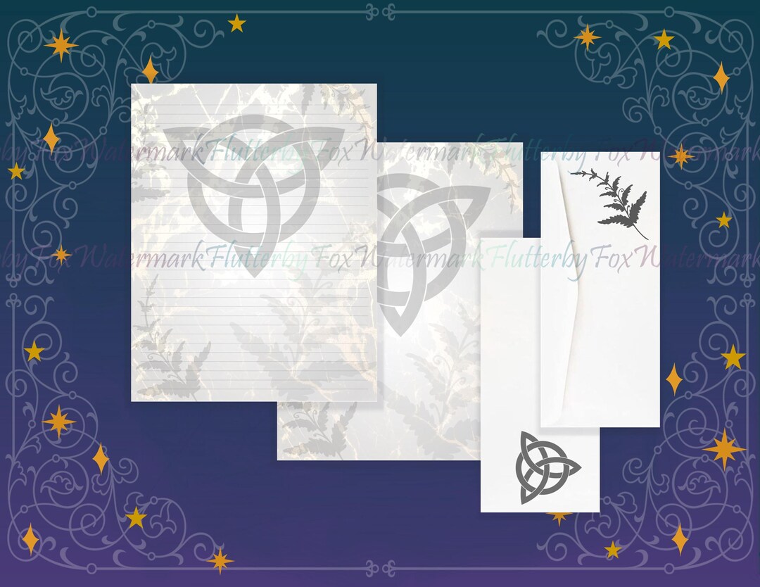 Dark Celtic Stationery Set | Celtic Writing Paper | Celtic Letter Paper ...