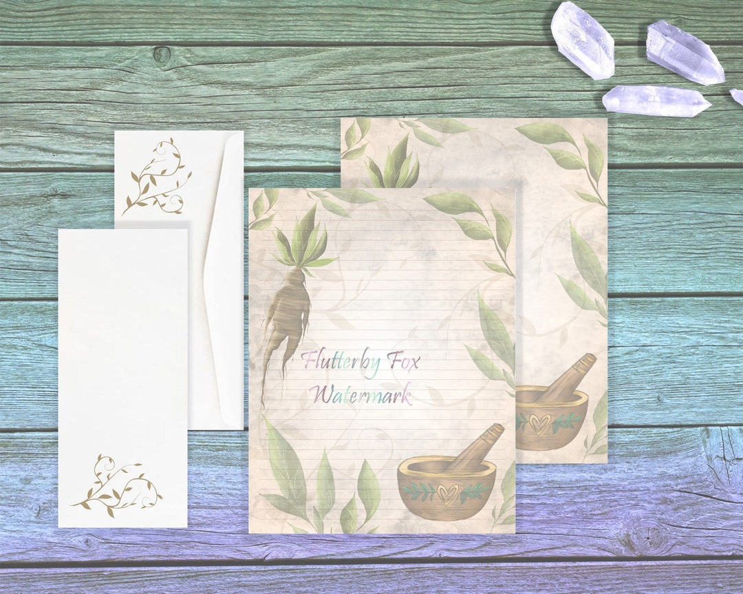 Mandrake Root Stationery Paper Mandrake Writing Paper Green Witch ...