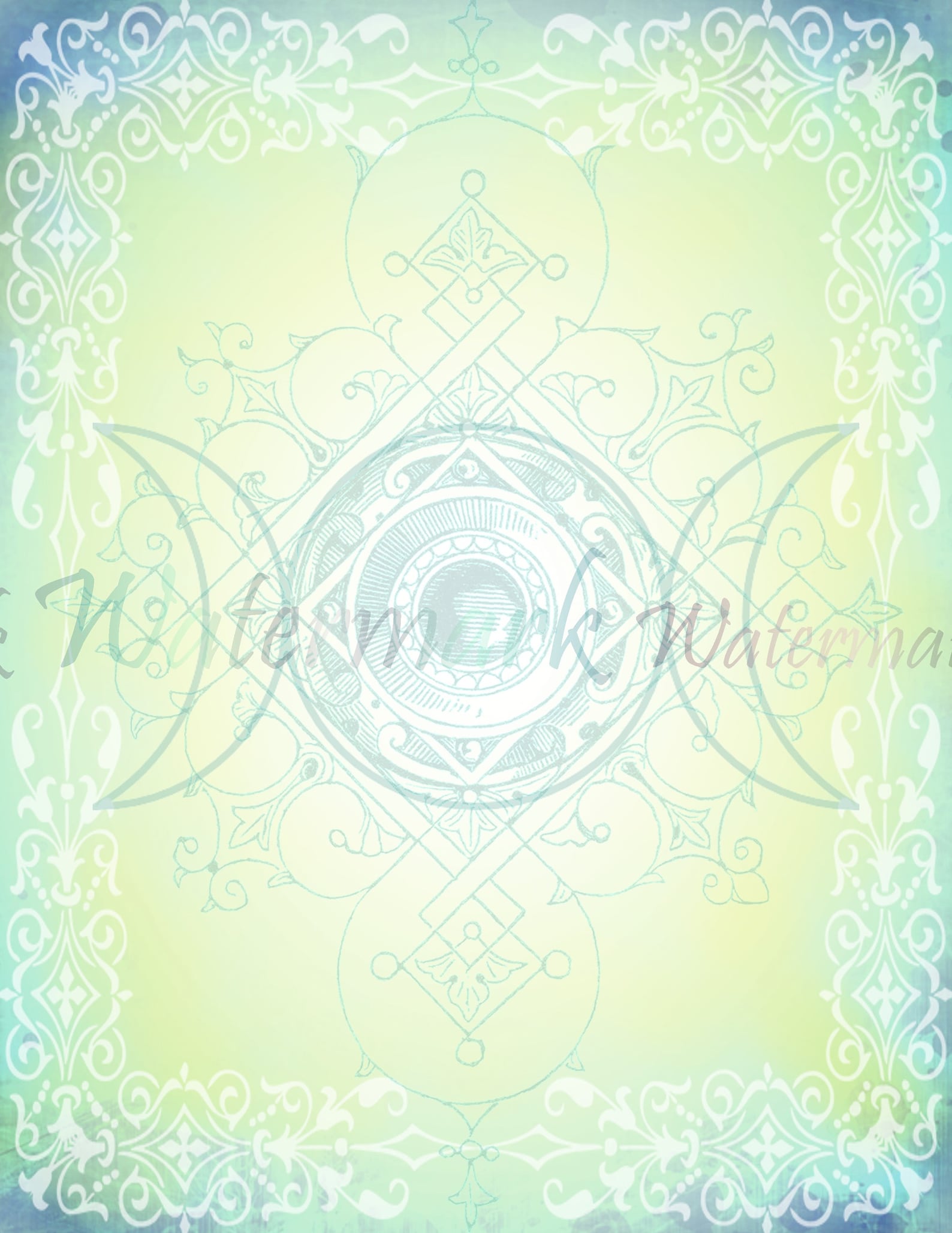 Green Triple Moon Writing Paper Set | Moon Stationery | Green Moon ...