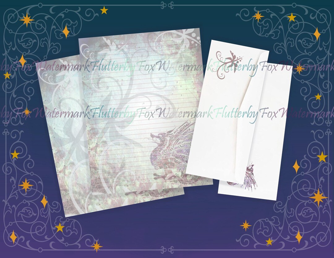 Medieval Dragon Stationery Set | Pink Dragon Page | Dragon Letter Paper ...