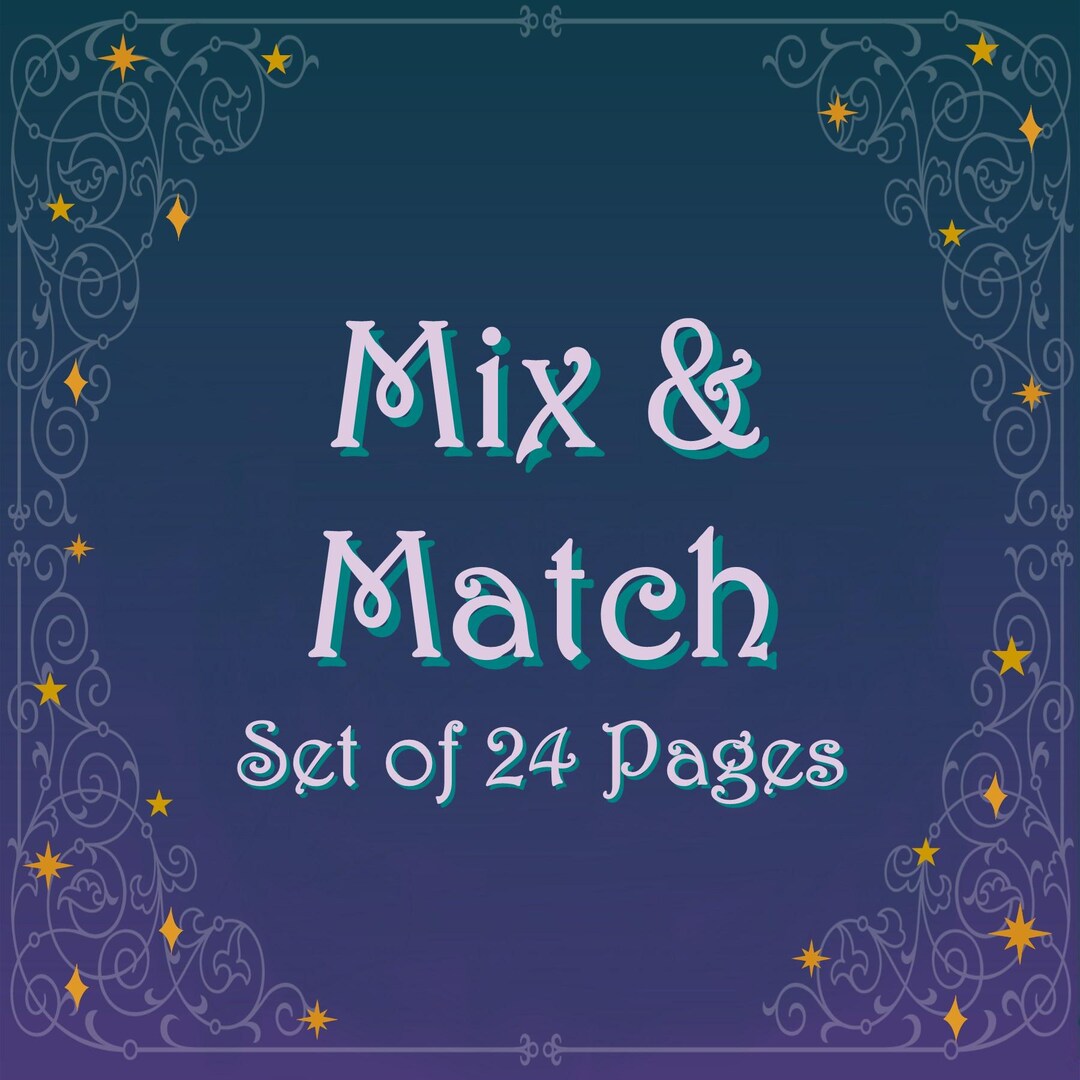 Mix and Match a Set of 24 Pages - Etsy