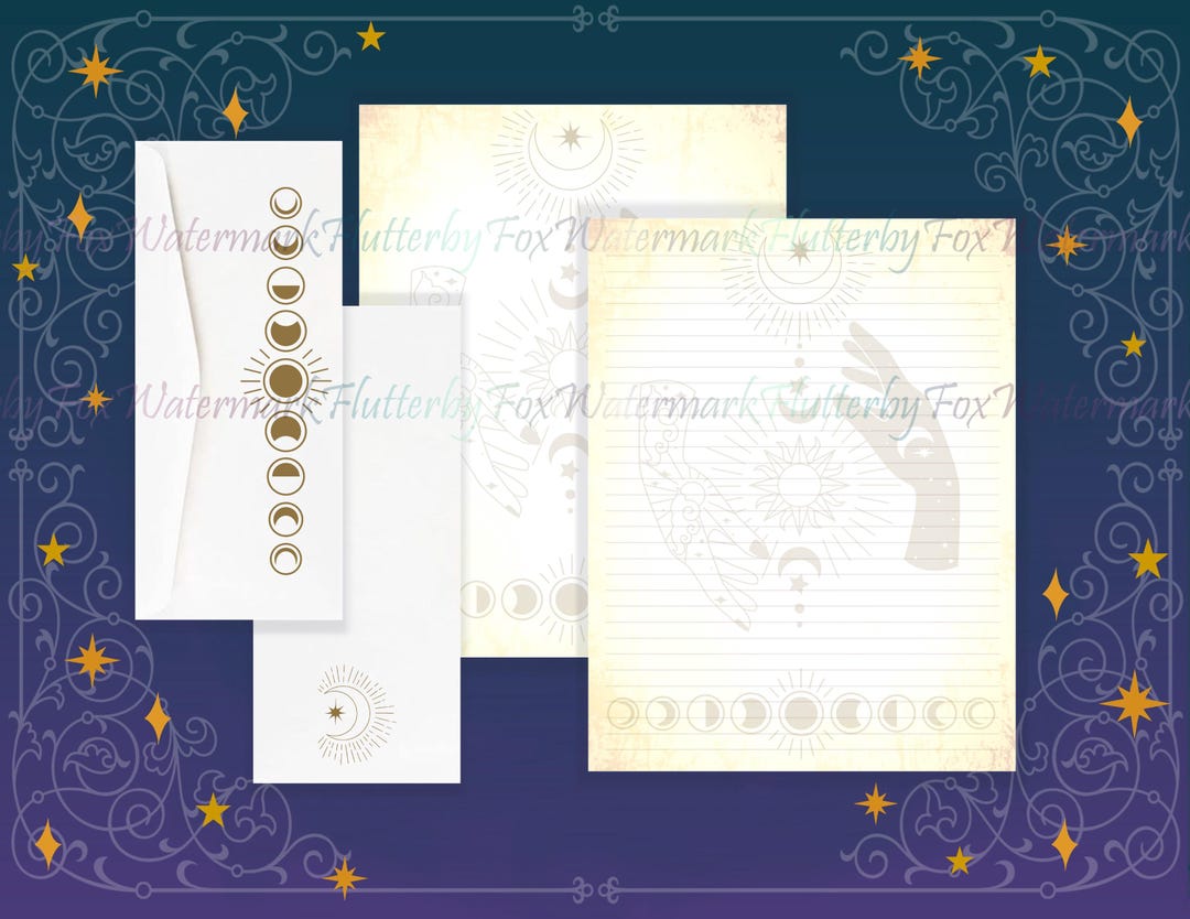 Manifest Stationery Set | Moon and Sun Stationery | Manifestation ...