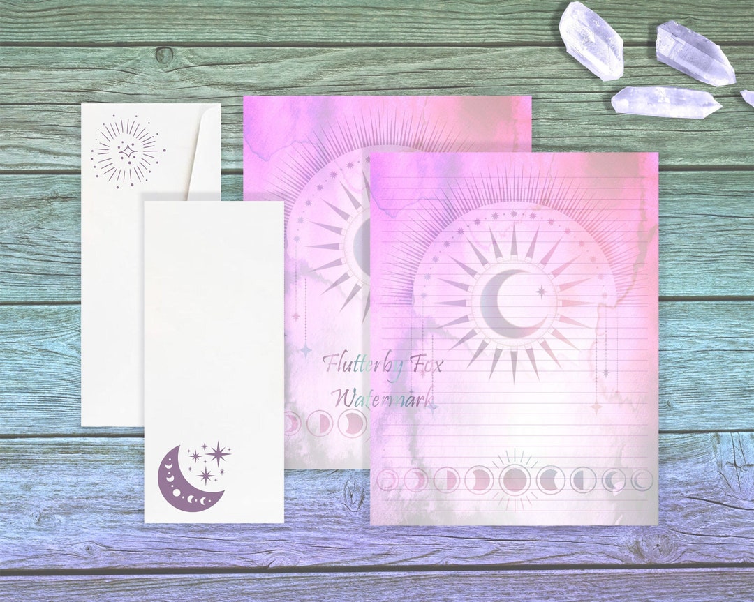 Cosmic Moon Writing Paper Set Moon Stationery Paper Moon Stationery ...