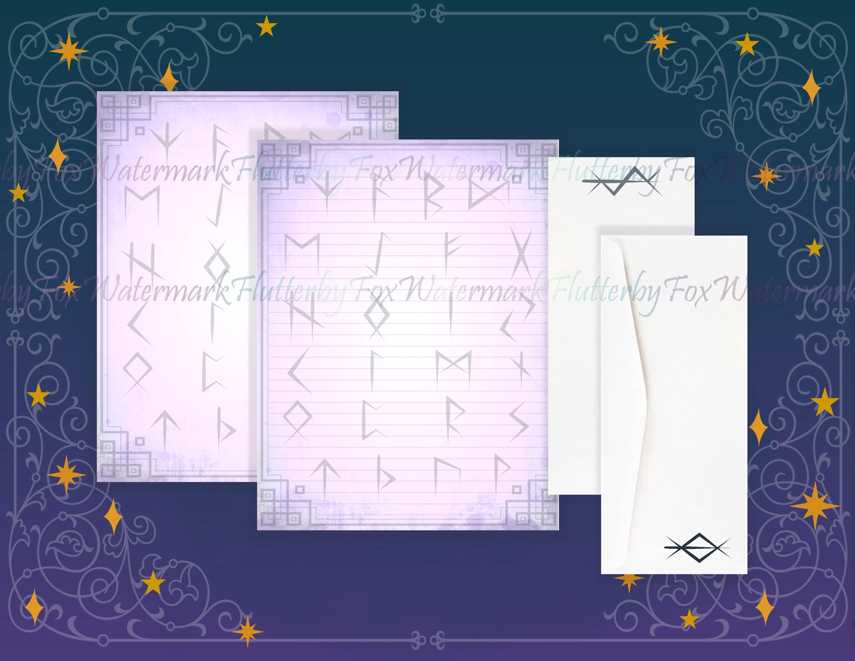 Elder Futhark Rune Paper Set | Rune Stationery | Norse Rune Writing ...