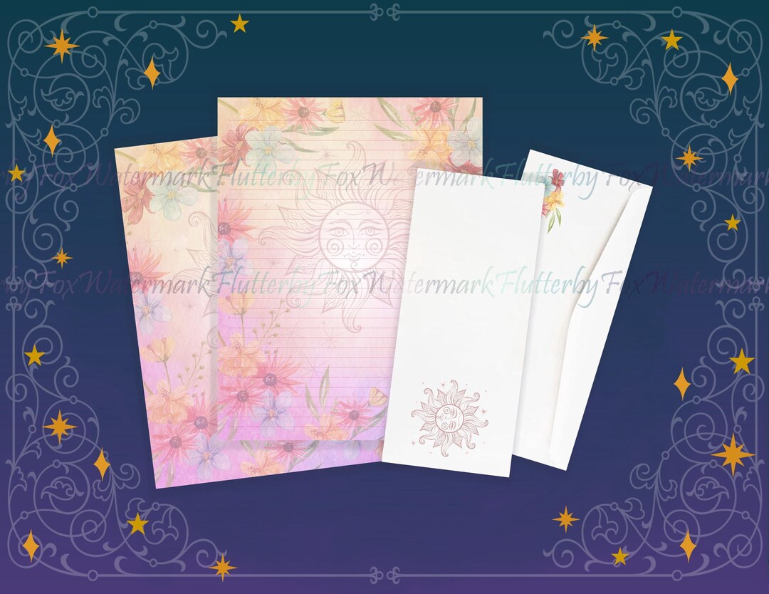 Summer Sun Writing Paper Set | Sunshine Stationery Paper | Letter Paper ...