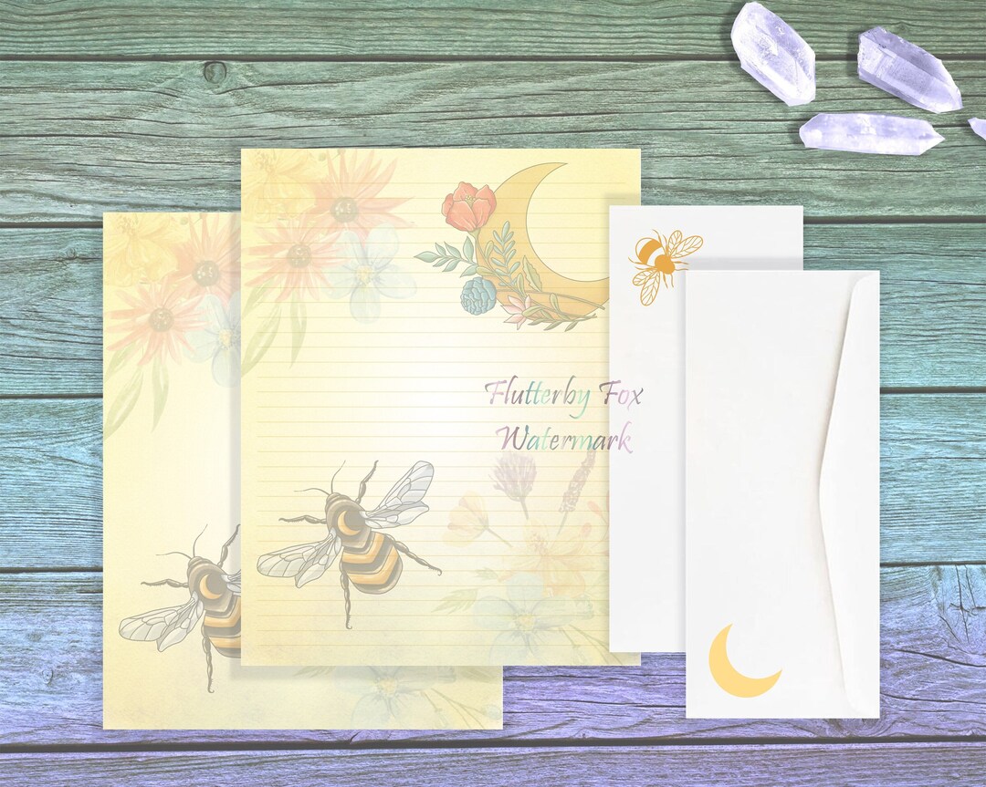 Blessed Bee Writing Paper Set Bee Letter Paper Bee Stationery Witch ...