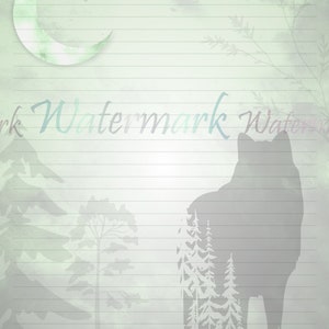 Wolf Forest Writing Paper Set | Wolf Stationery Paper | Letter Paper ...