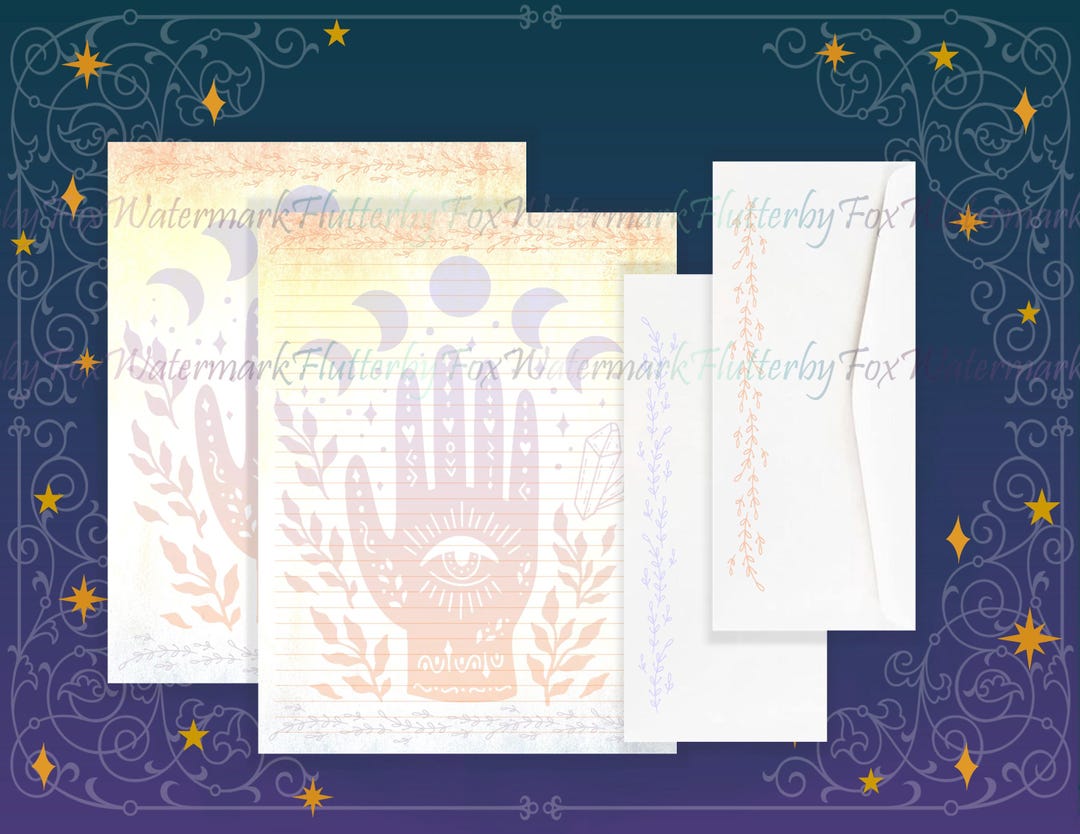 Palmistry Stationery Set | Divination Writing Paper | Fortune Telling ...