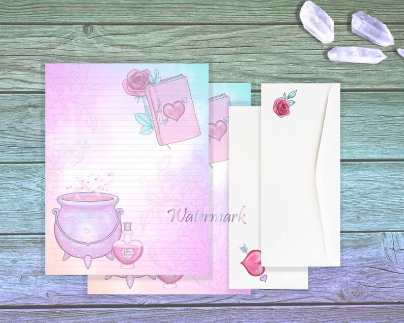 Love Potion Writing Paper Set Cauldron Stationery - Etsy