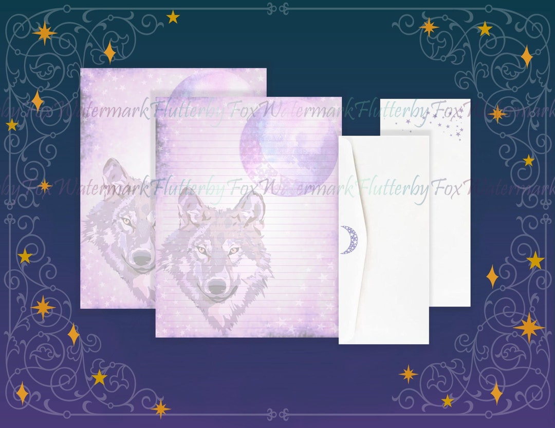 Dream Wolf Stationery | Wolf Writing Paper | Wolves Pages | Junk ...