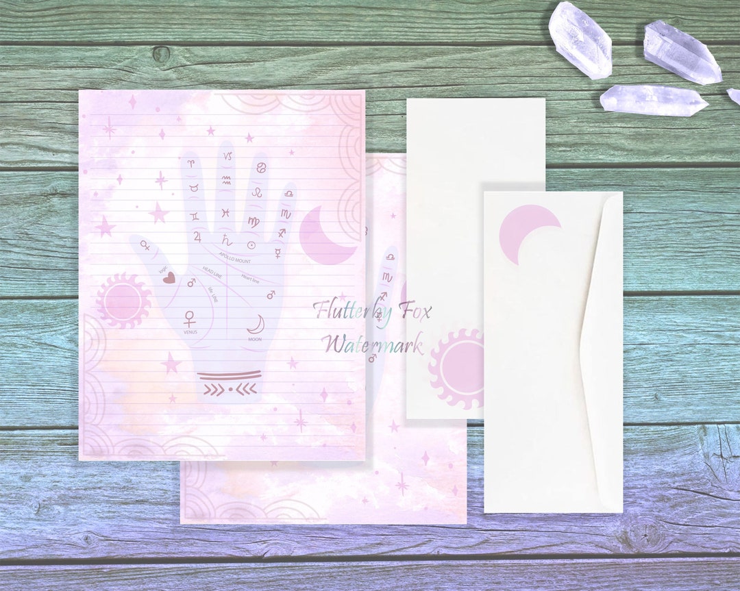 Pastel Palmistry Stationery Set Divination Writing Paper Fortune ...