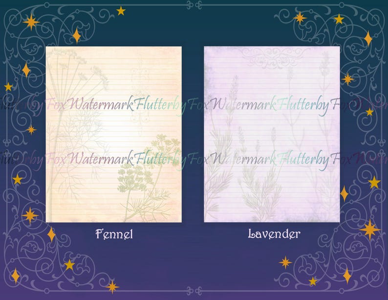 Herbal Stationery Set | Herbal Writing Paper | Herbs Letter Paper ...