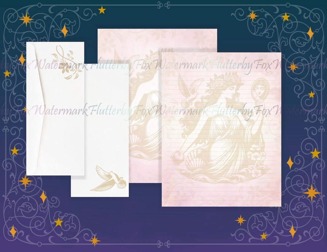Aphrodite Writing Paper | Goddess Aphrodite Stationery Set | Greek ...