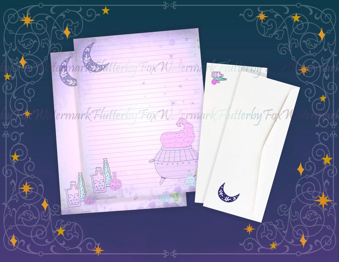 Cute Cauldron Writing Paper | Cauldron Stationery | Pastel Witch Paper ...