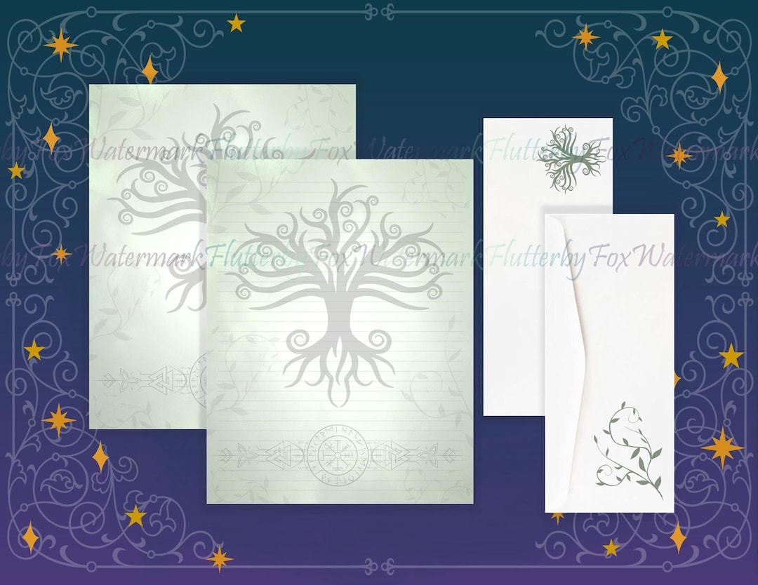 Yggdrasil Stationery Set | Tree of Life Writing Paper | Norse Mythology ...