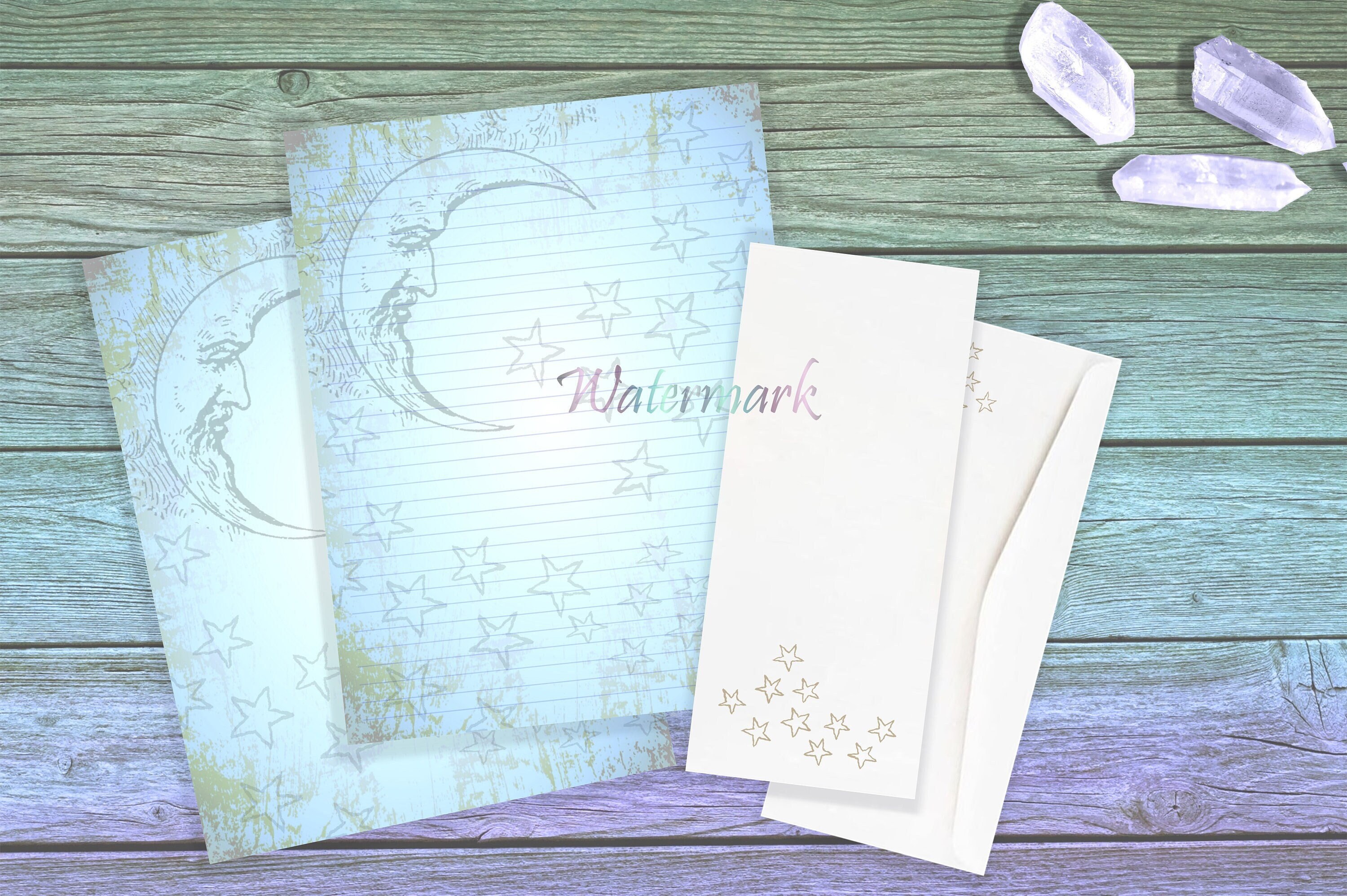 Blue Moon Stationery Moon Writing Paper Dream Journal - Etsy