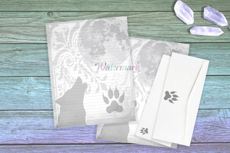 Howling Wolf Stationery Wolf Writing Paper Wolves Pages - Etsy